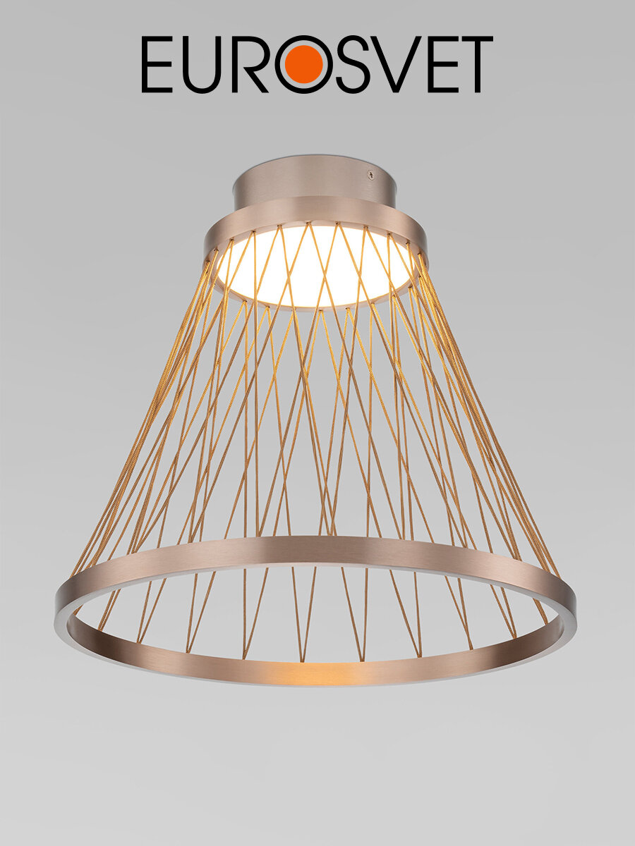 Люстра / Потолочный светильник Eurosvet Cesta 40018/1 LED, 18 Вт, 3000K, цвет коричневый
