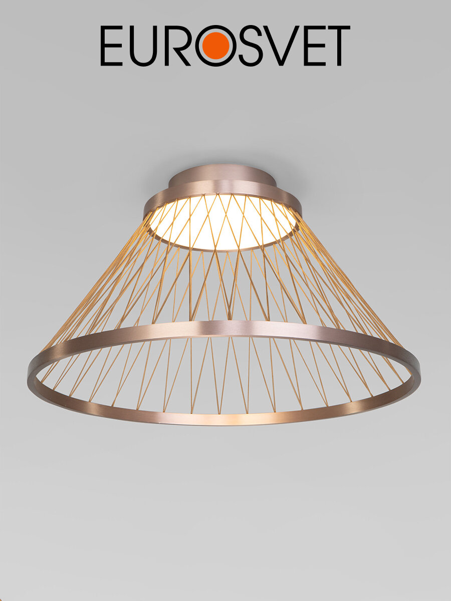Люстра / Потолочный светильник Eurosvet Cesta 40019/1 LED, 40 Вт, 3000K, цвет коричневый