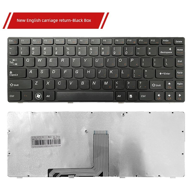 Новая клавиатура с английской раскладкой для серии Lenovo Z470 Z475 Z375 Z370 с черной рамкой