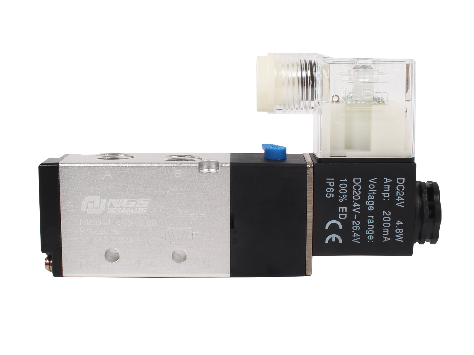 Пневмораспределитель 4V210-08-DC24V