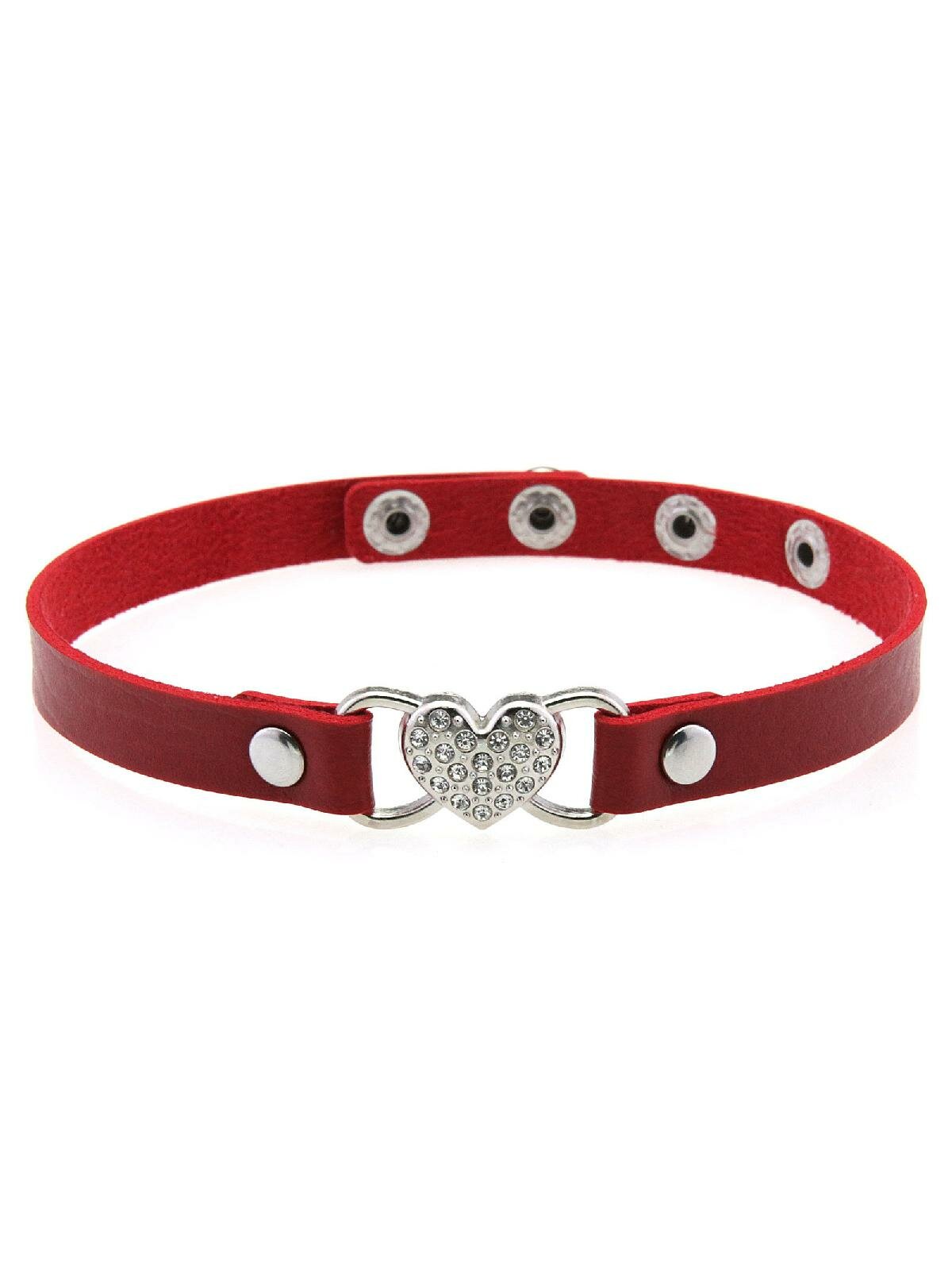 Ожерелье-ошейник в форме мягкого кожаного сердечка для комфорта чувствительной кожи