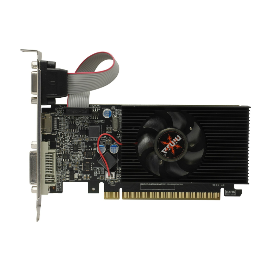 Видеокарта Sinotex PCI-E NV GT610 NF61NP023F, 2 ГБ, DDR3 64 бит, PCI Express 2.0, VGA (D-Sub), DVI-D, HDMI, черный