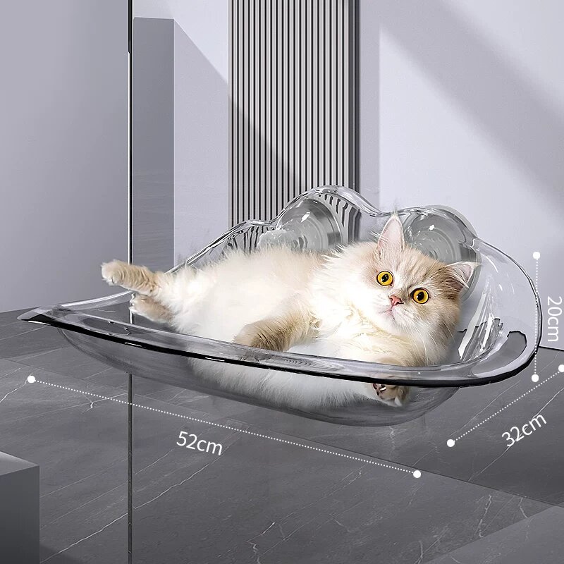 Прозрачная белая кошачья гамак с космическим капсулой, выдерживает до 20 кг для мелких питомцев