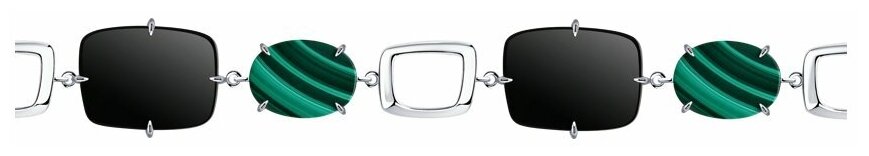 Браслет SOKOLOV, серебро, 925 проба, родирование, агат