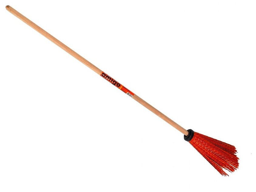 Метла круглая с деревянным черенком 140 см AMIGO, 76010