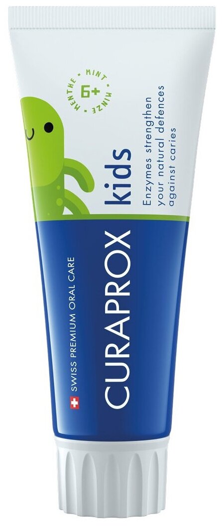 Зубная паста CURAPROX со вкусом мяты Kids 1450 с 6 лет, 60 мл