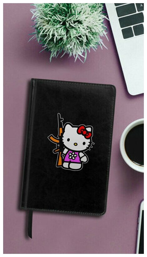 Ежедневник с принтом Hello Kitty недатированный,160 л