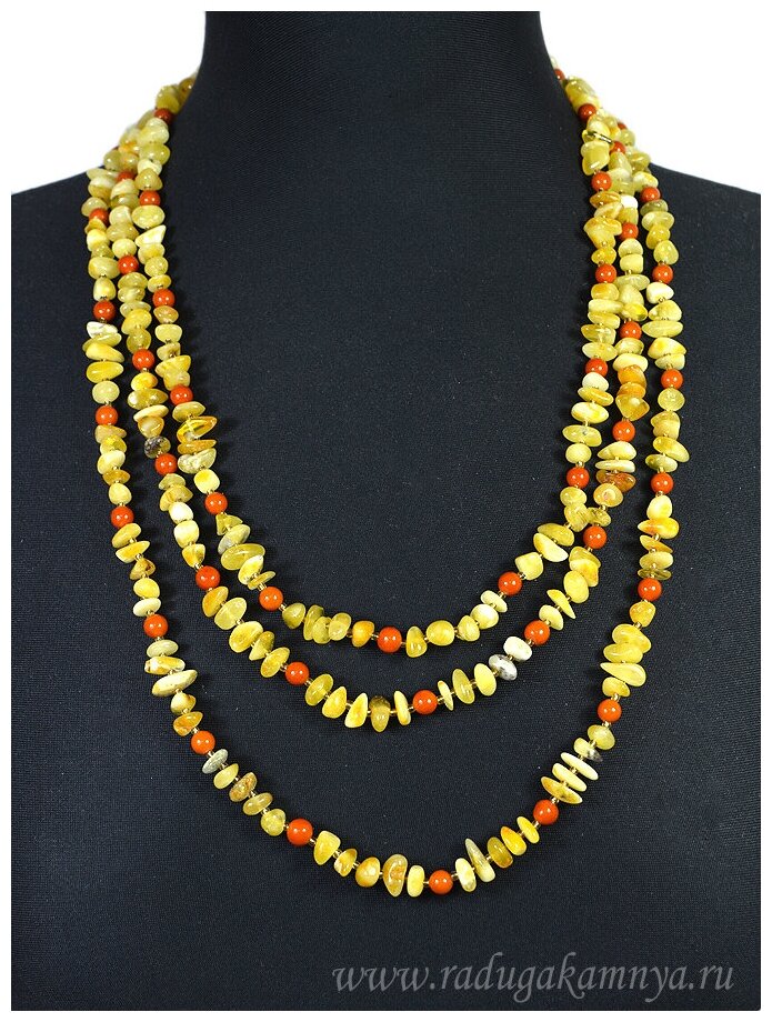Бусы, янтарь