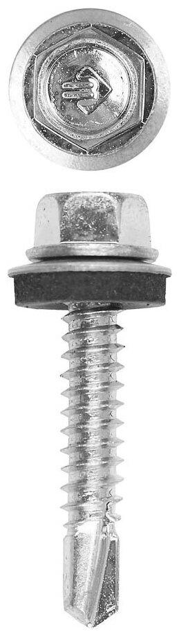 Саморезы СКМ кровельные, 32 х 6.3 мм, 1 200 шт, для металлических конструкций, ЗУБР Профессионал