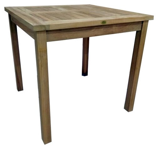 Стол обеденный деревянный Sumatra, тик, квадратный, натуральный, 80х80 см