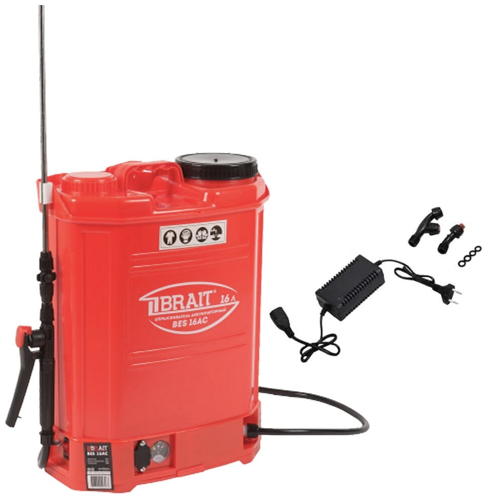 Аккумуляторный опрыскиватель BRAIT BES-16AC 16 литров.