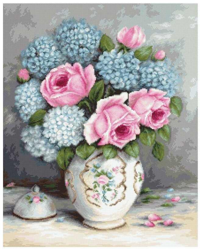 Розы и гортензи B2322