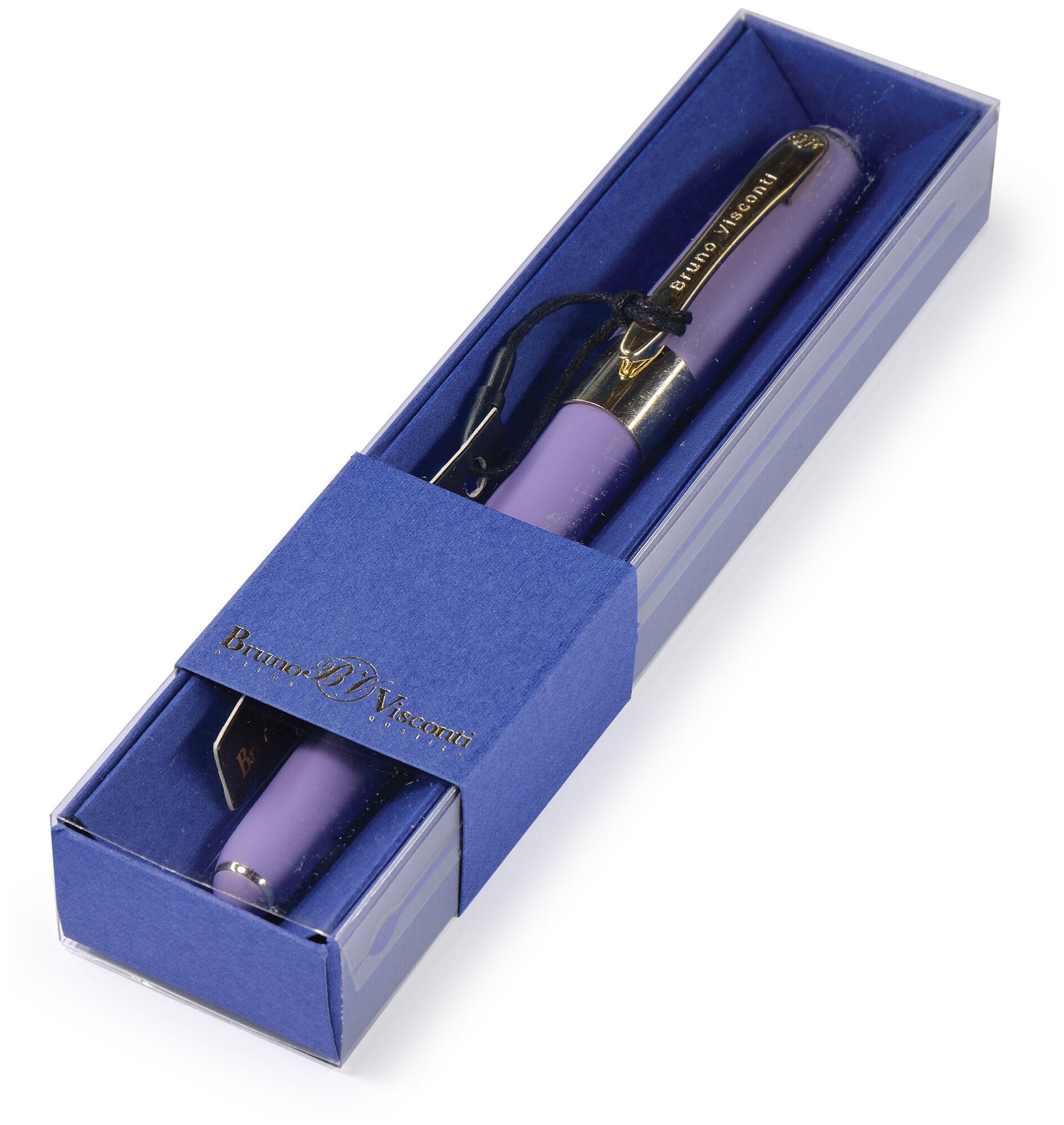 Ручка шариковая автоматическая BrunoVisconti, 0,5 мм, синяя, в футляре, Monaco (лавандовый корпус), Арт. 20-0125/166