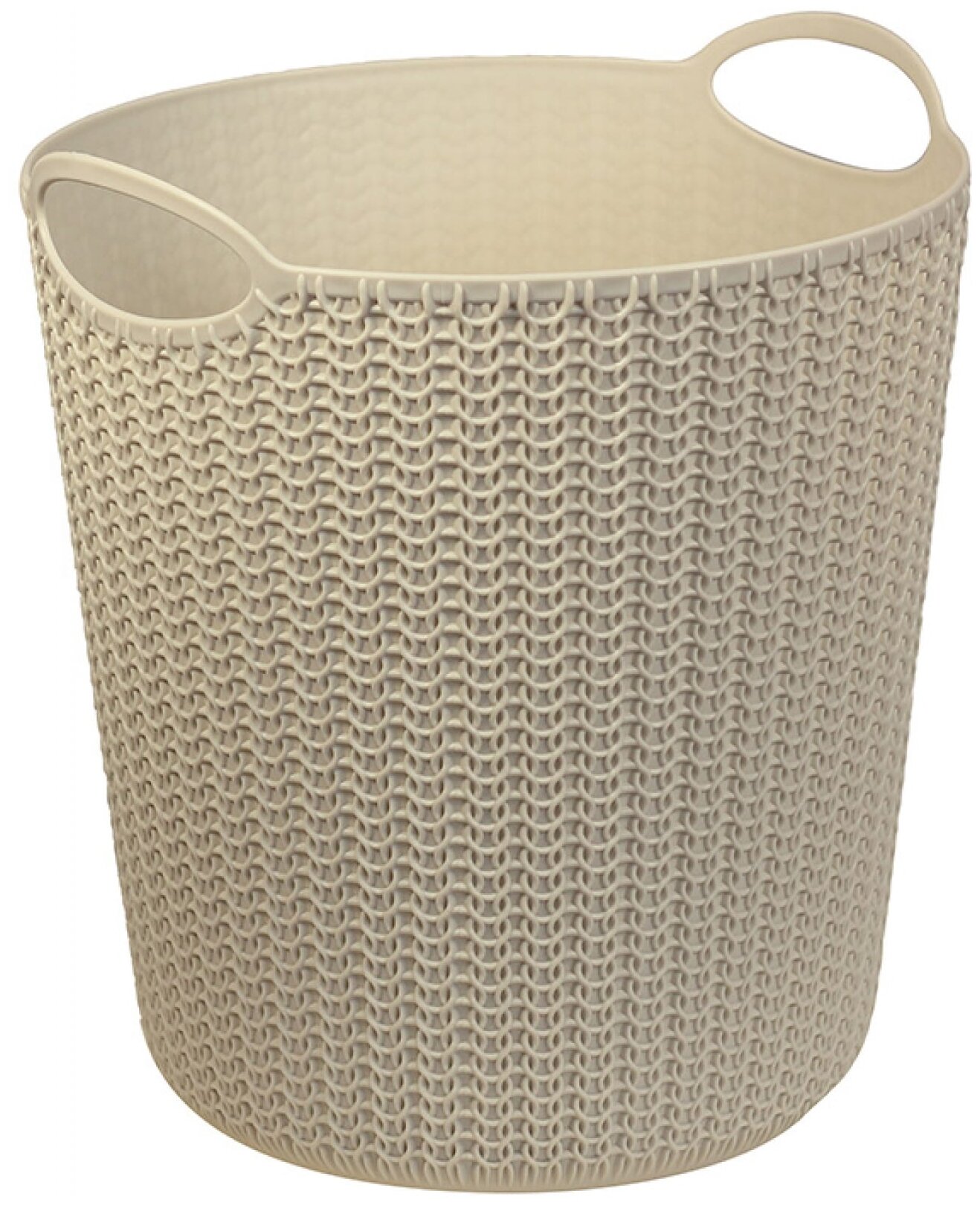 Корзина для бумаг IDEA Вязание 10 л белый М2499 ширина 28 см