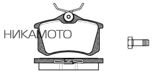 REMSA 026310 Колодки тормозные RENAULT CLIO/MEGANE/SCENIC 99- задн.