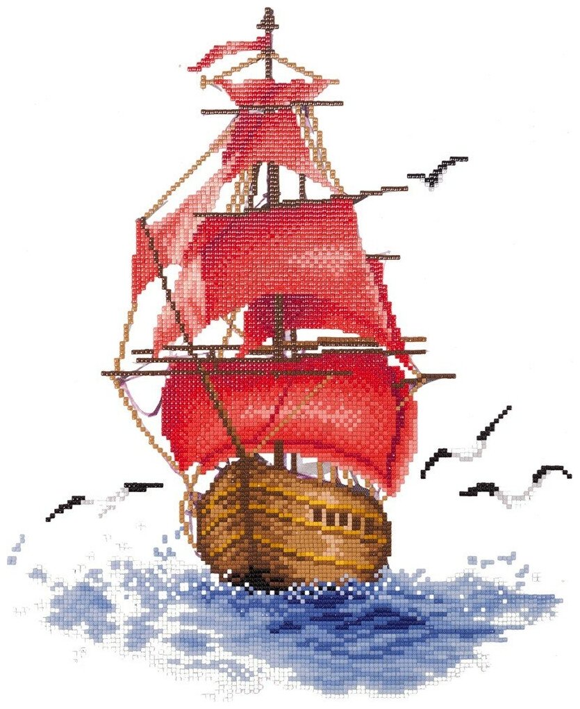 Кристальная мозаика (алмазная вышивка) Алые паруса ALVR-17-070