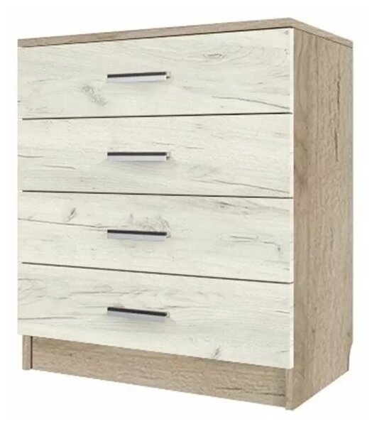 Комод Стендмебель Гармония КМ 601 , размер: 85х40.8 см , цвет: дуб крафт серый/дуб крафт белый