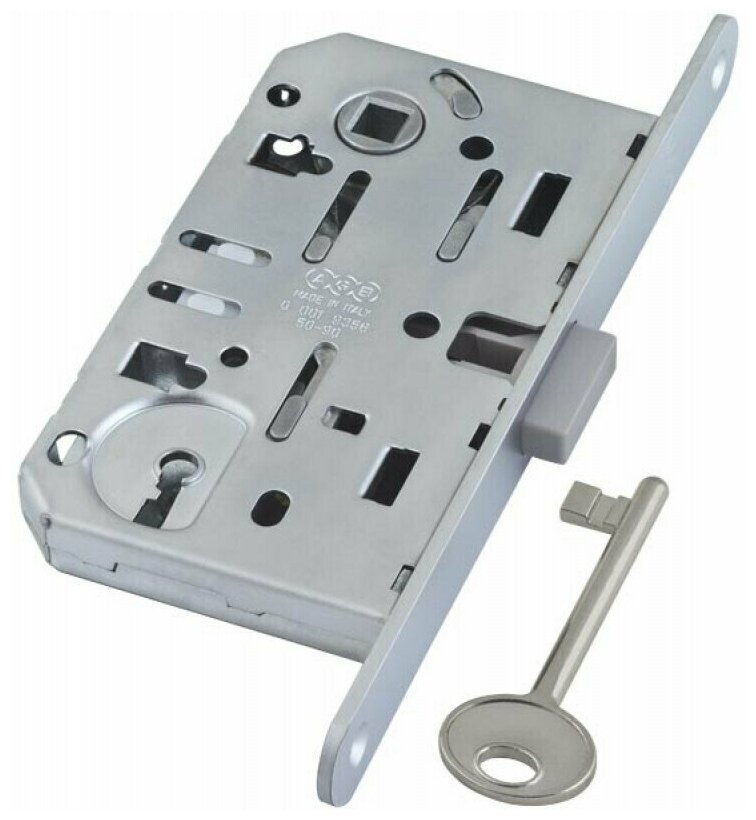 Замок магнитный межкомнатный AGB Polaris В06101.50.06 под кабинетный ключ (хром)