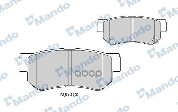 Колодки тормозные HYUNDAI Sonata 5, Getz, Tucson (04-) KIA Sportage (04-) задние (4шт.) MANDO Mando арт. MBF015202