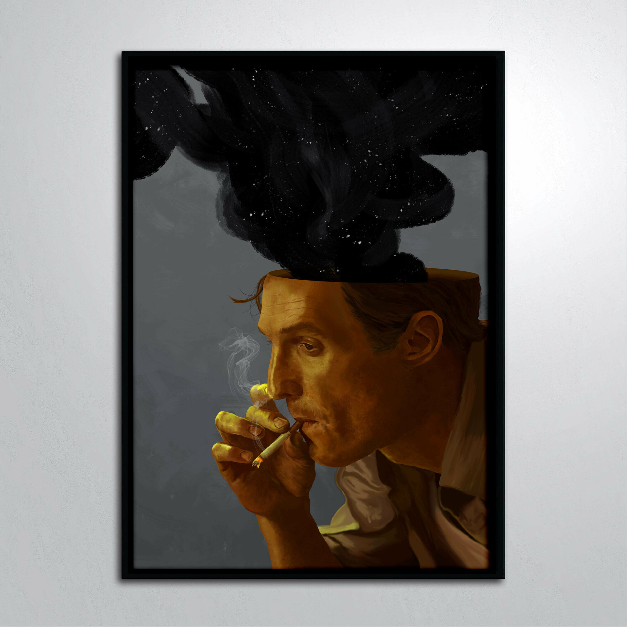 Постер в раме/Настоящий детектив Мэттью МакКонахи Арт True Detective