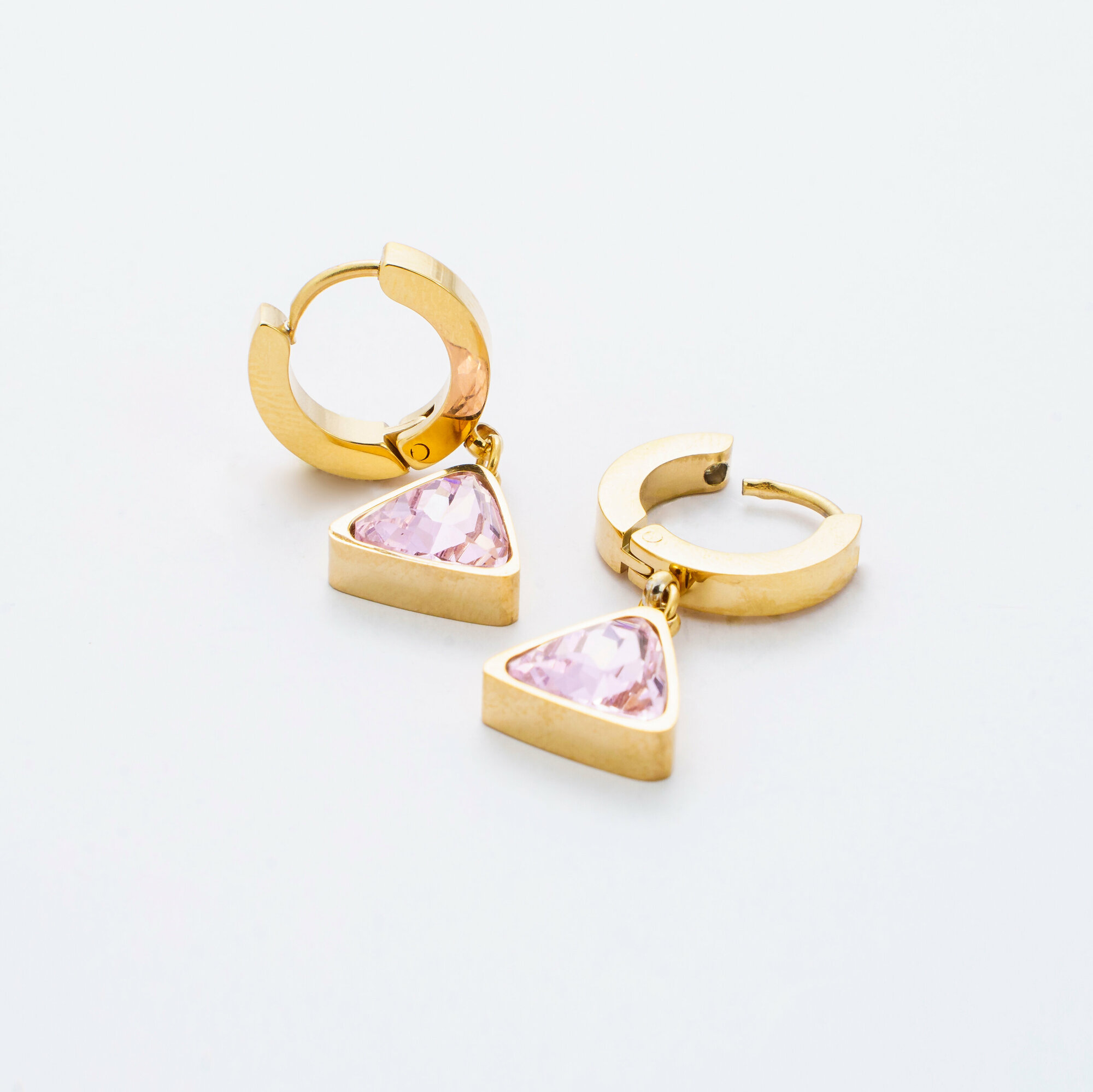 Серьги с подвесками, фианит