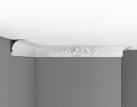 Плинтус Потолочный Гладкий Decomaster DP51A В115хШ118хД2400 мм / Декомастер.