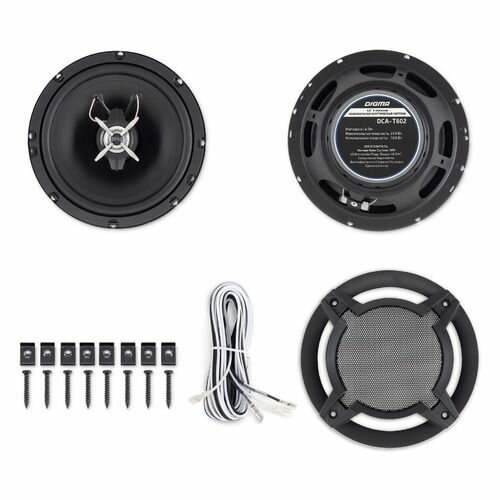 Колонки автомобильные Digma DCA-T602, 16.5 см (6 1/2 дюйм.), комплект 2 шт.