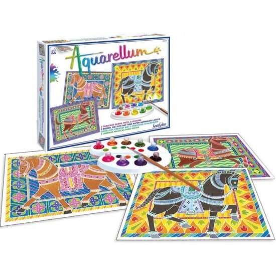 Набор для творчества Sentosphere 6090 Акварельная раскраска. Цирковые лошади