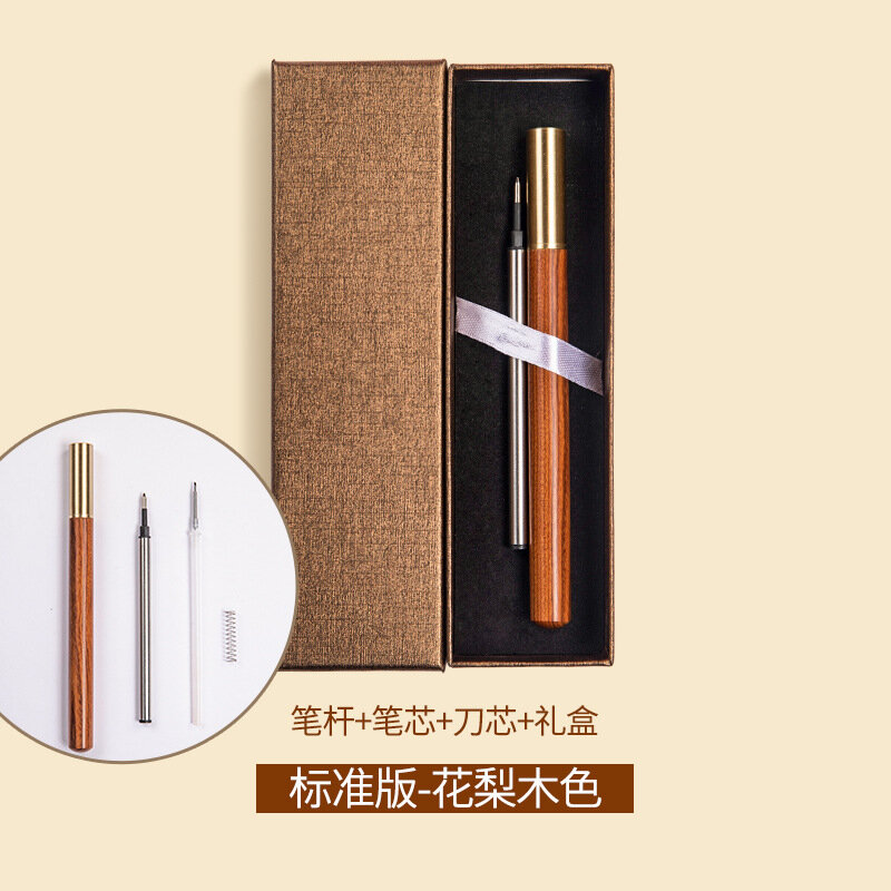 Перочинный нож "Art DIY Pear Wood Pen Knife", розовый, ручная работа