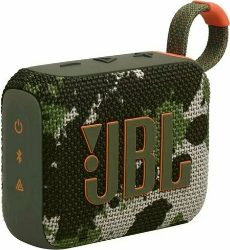 Портативная колонка JBL GO 4, зеленый камуфляж, влагозащищенная