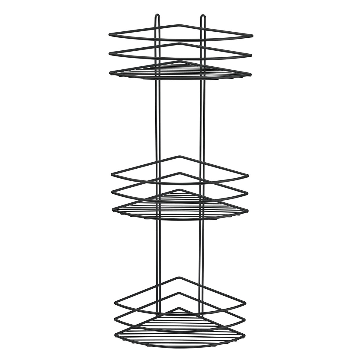 Полка Rosenberg RUS-385332 Black трехъярусная угловая черная
