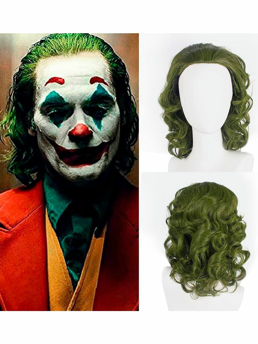 Парик ОлимпКидс "Джокер", для Хэллоуина, мужской, цвет зеленый/бежевый