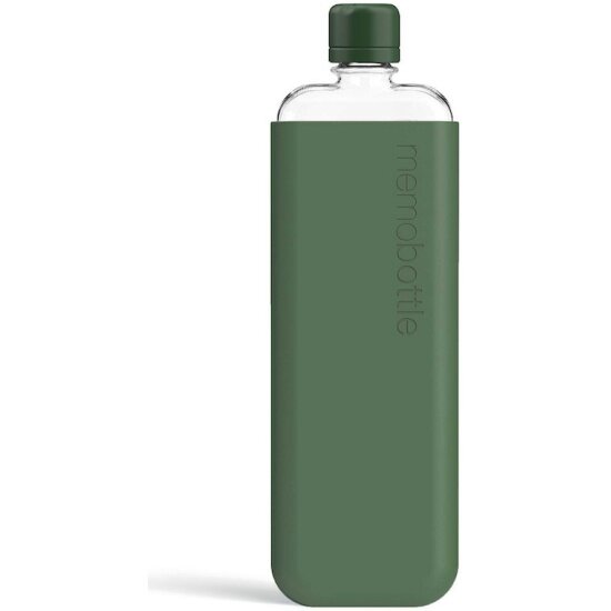 Бутылка Memobottle с силиконовым чехлом Slim, зеленый