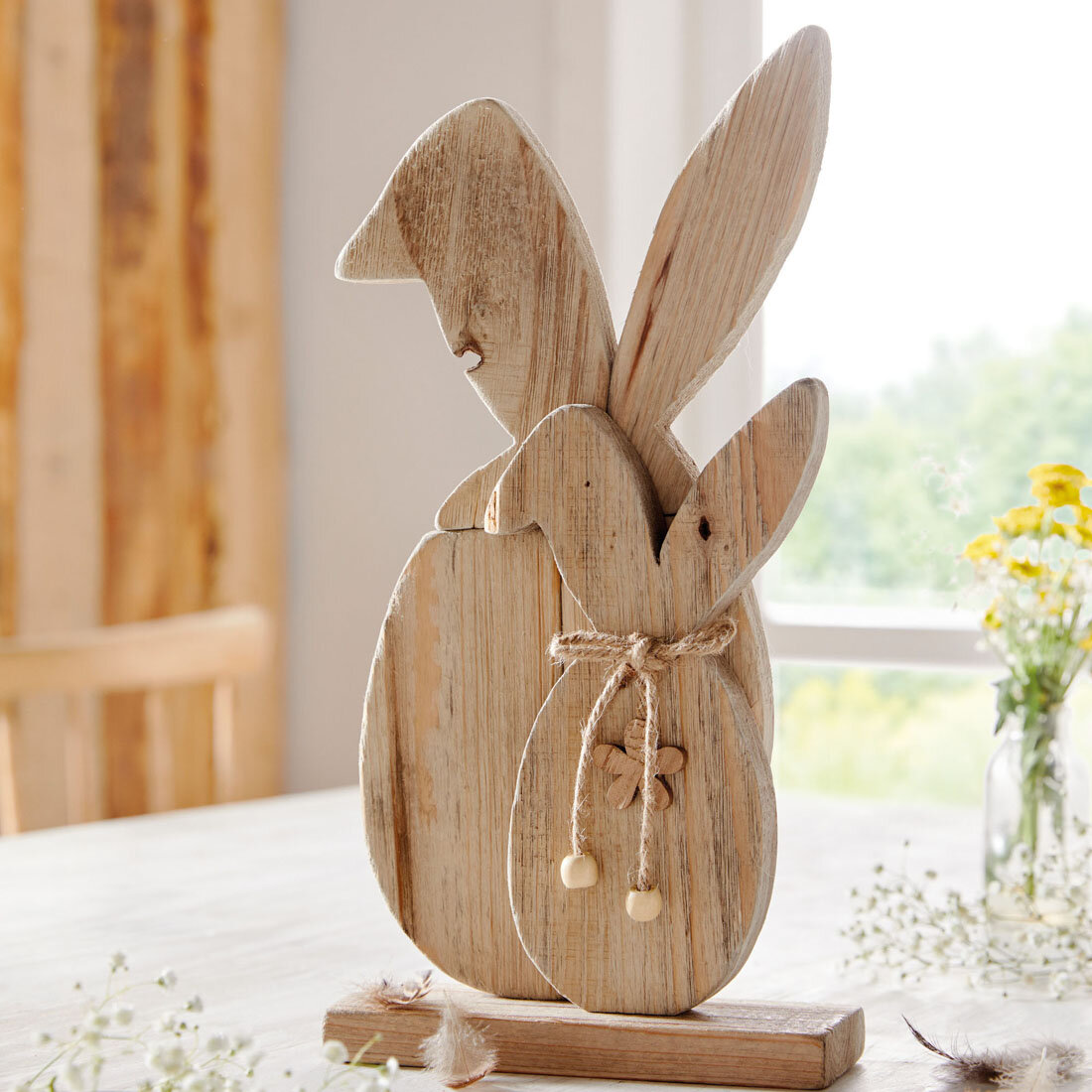 Декоративная фигура "Зайчики - натур"