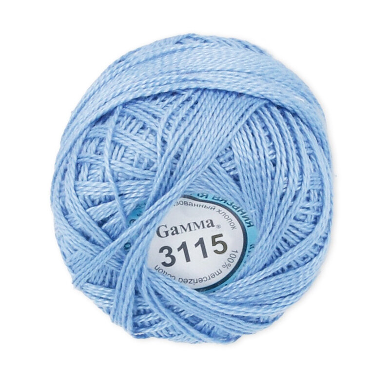 Пряжа "Gamma" Ирис 100% хлопок, цвет: 3115 (2 шт.)