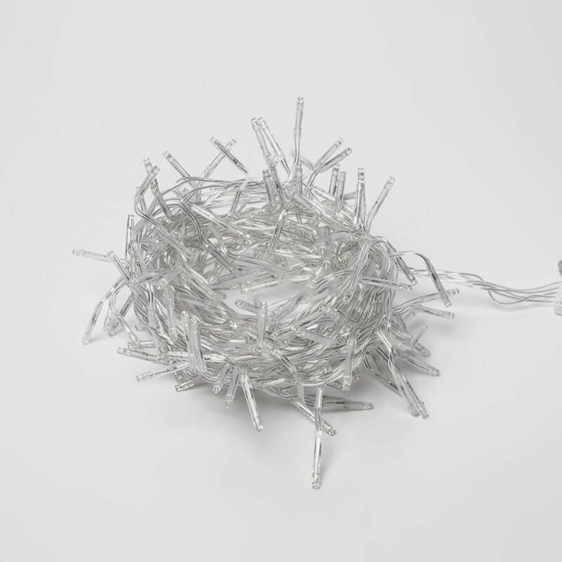 Гирлянда светодиодная ULD-S0300-200/DTA WHITE IP20 FIRECRACKER с контроллером «Фейерверк» 3м бел. свет провод прозр. Uniel UL-00005476