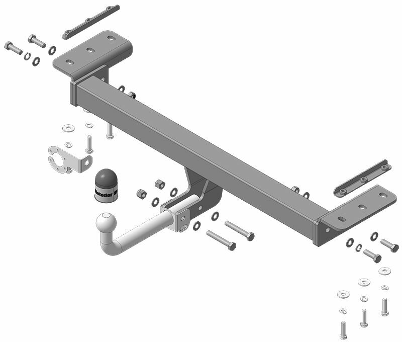 Фаркоп Motodor Chery Tiggo 7Pro с 2020 г, Exeed LX с 2022 г. (оцинк. Шар) арт.99003-A