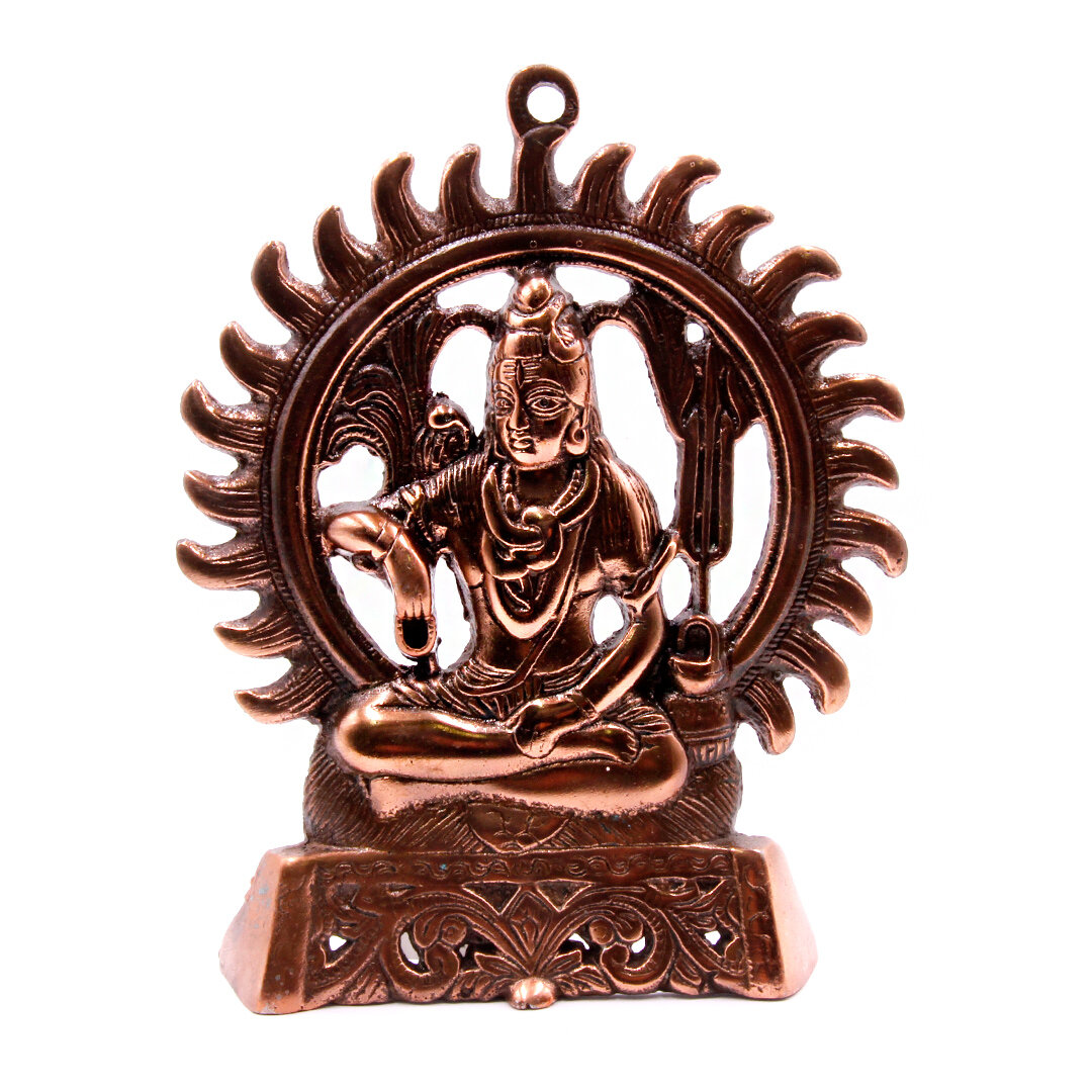 Панно SIL4325 шива С нимбом (силумин, 21 см.), 1 шт.