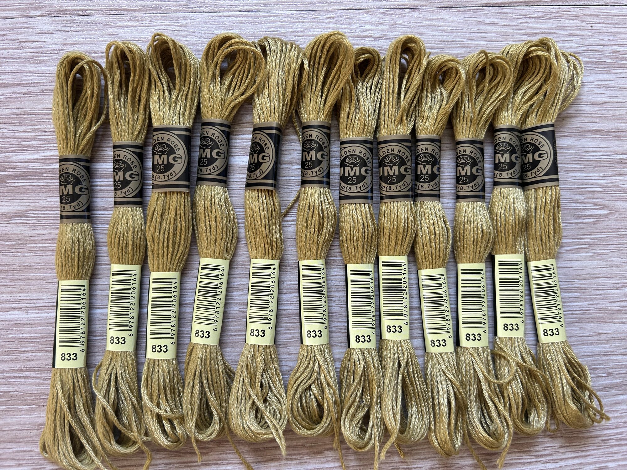 Нитки для вышивания JMC мулине (150-3866) 100% полиэфир 12 штук x 8 м