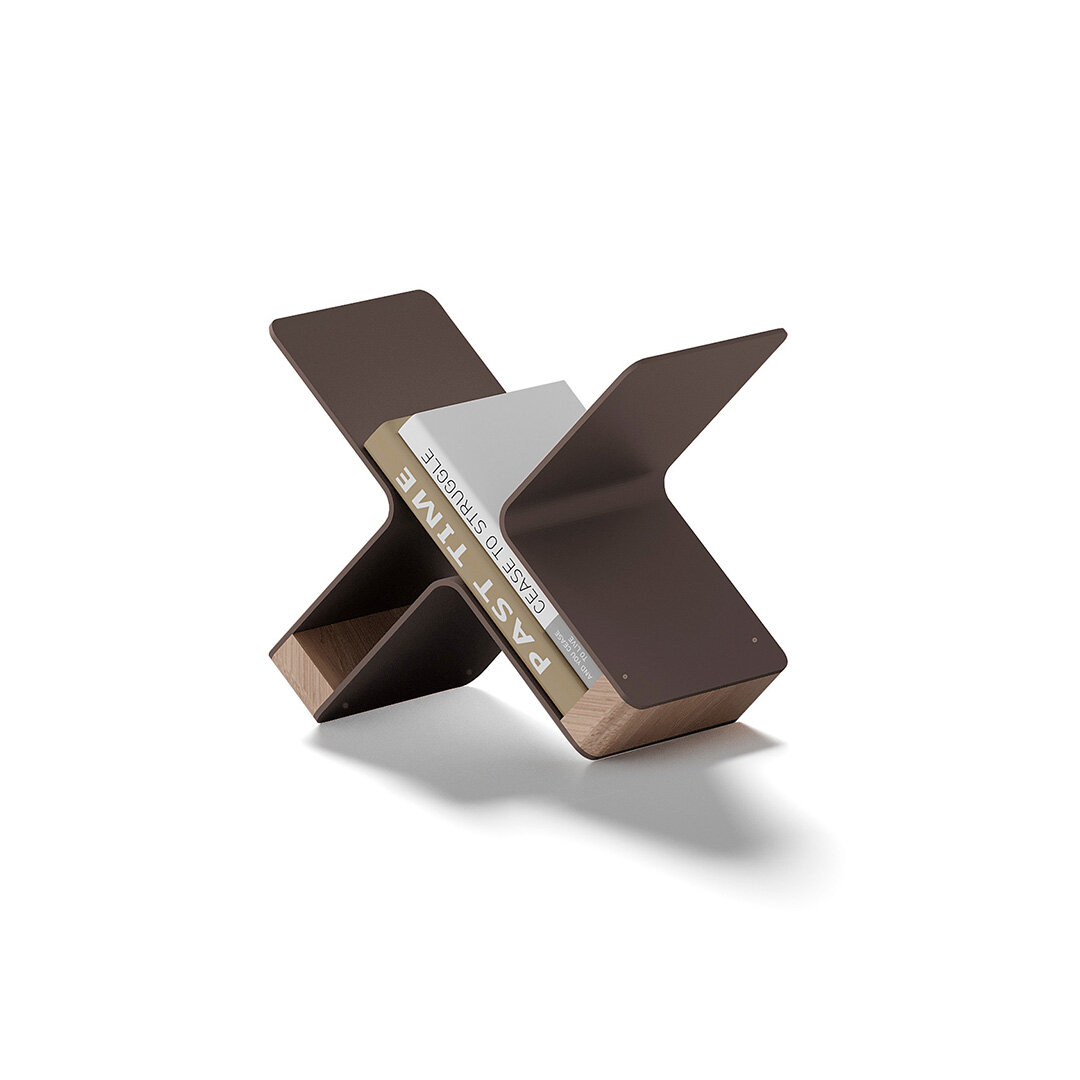 Полка-газетница "X" темно-серого цвета производства компании Marka