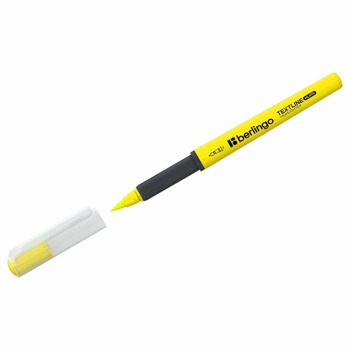 12 шт. Текстовыделитель-кисть Berlingo "Textline HL470" желтый, 1-6мм