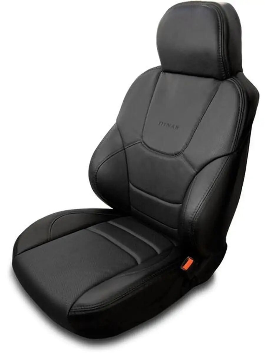 Чехлы на сиденья RS из экокожи черные Dinas