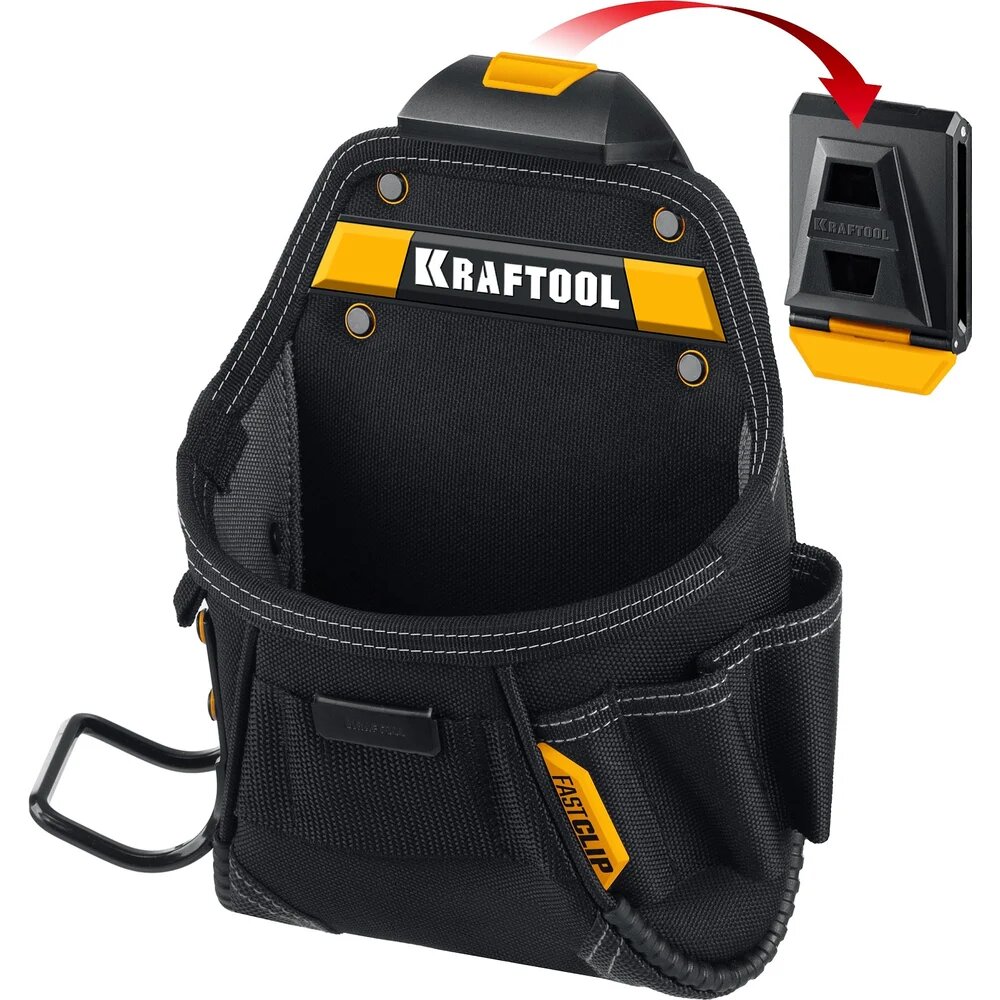 Поясная сумкам с быстросъёмным креплением KRAFTOOL FastClip KP-6 , 6 карманов и петель