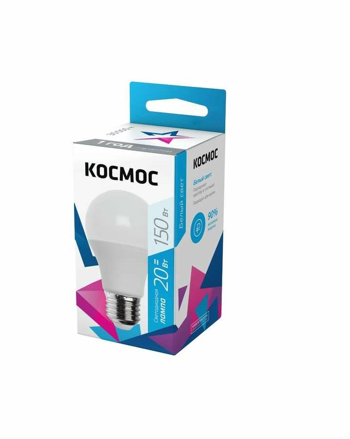 Лампа светодиодная A60 20Вт 4500К E27 220В космос LkecLED20wA60E2745