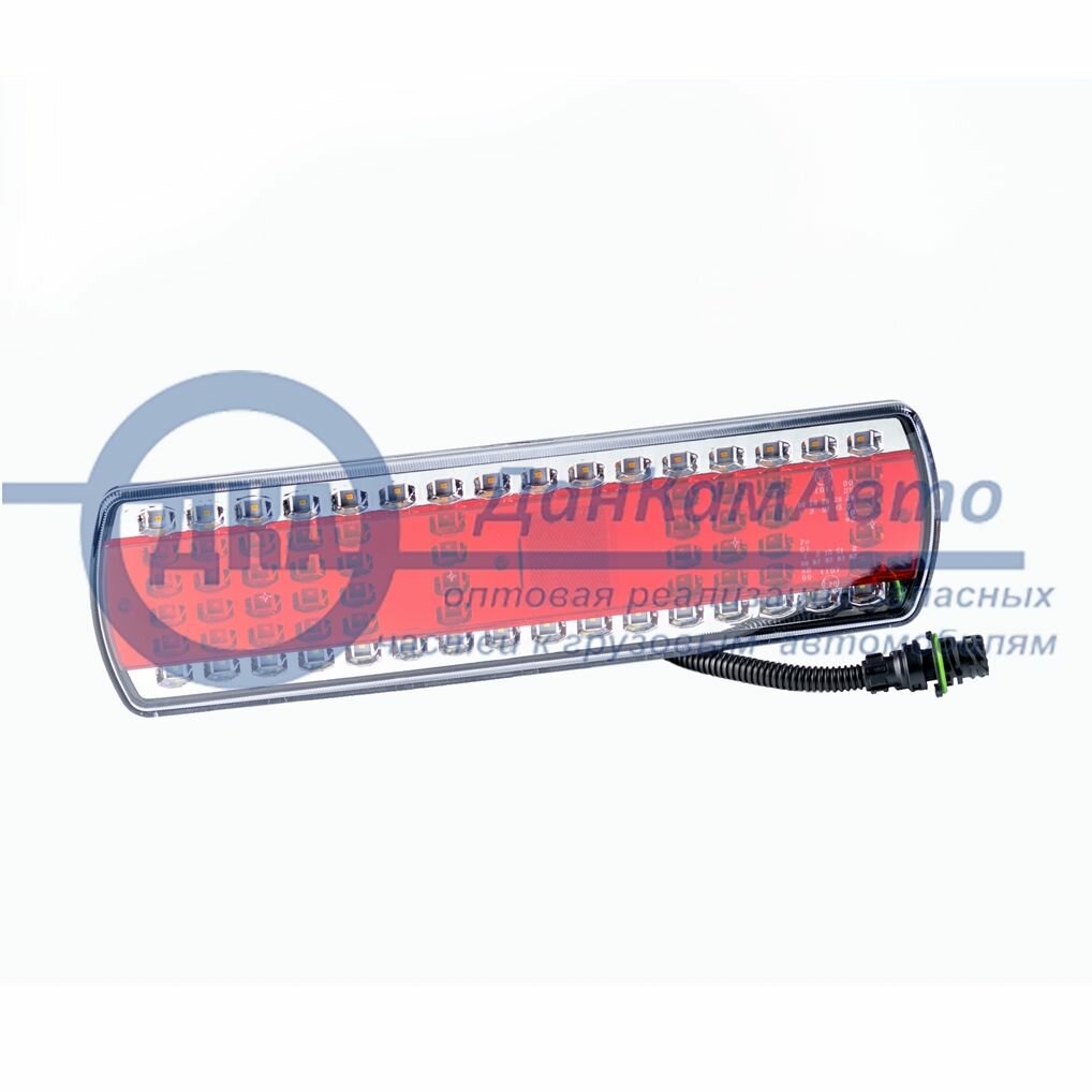 Фонарь задний Евро КамАЗ, МАЗ (светодиодный, с проводом, правый)