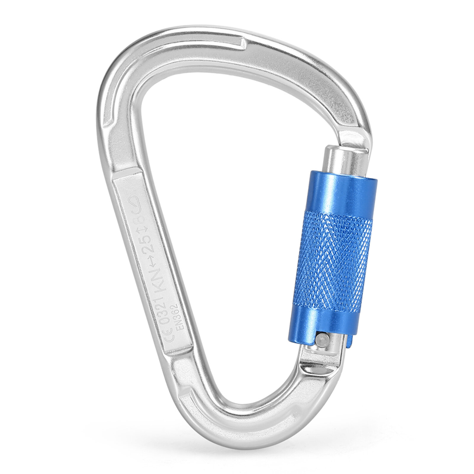 25KN Twist Locking Gate Carabiner Сертифицированный автоблокировка Карабин