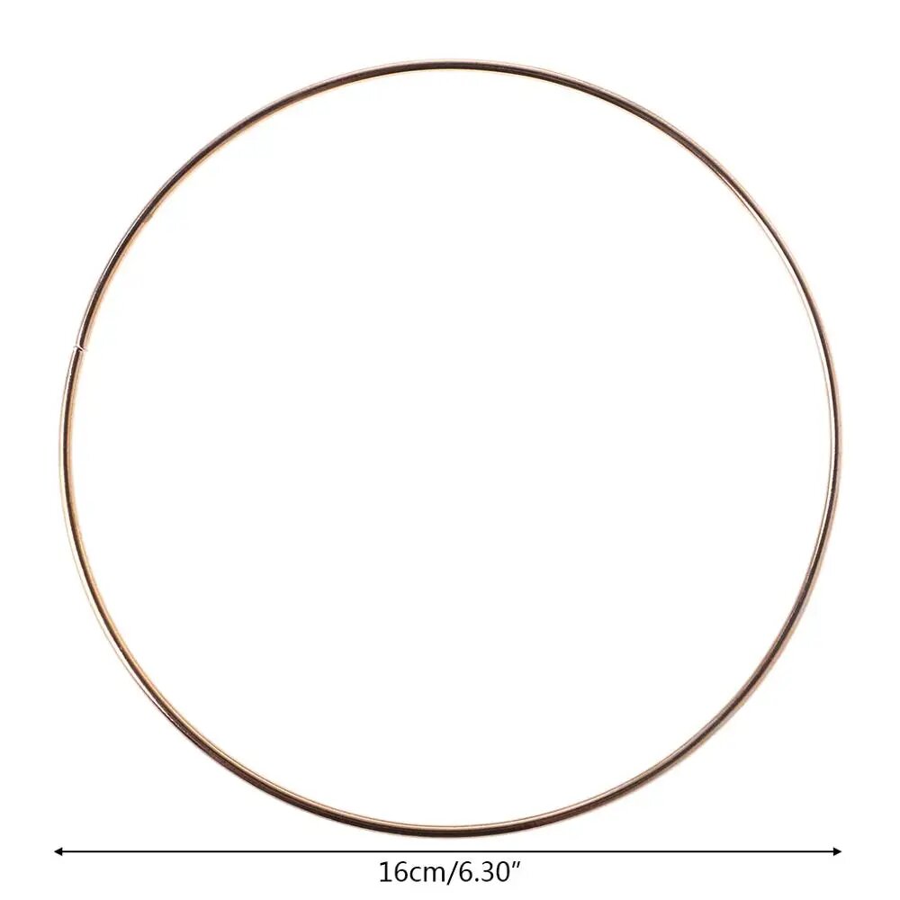 Золотое металлическое кольцо для макраме 3,5-19 см Коричневый, 16cm