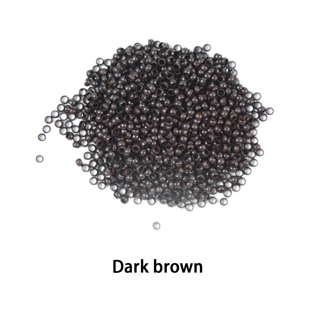 YTBYT нано-кольца для волос 2,5 мм без силикона 500 шт. 500pcs Dark brown