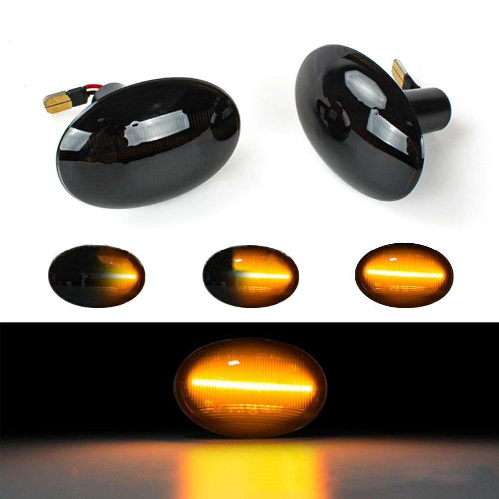 2 динамических светодиодных боковых указателя поворота для bmw mini cooper r56 r57 r58 r59