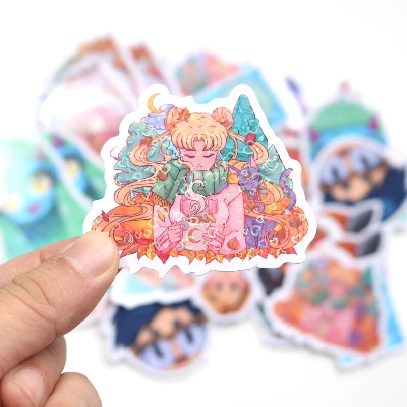 Набор наклеек с сердечками из ПВХ, 50 шт 50pcs 8cm